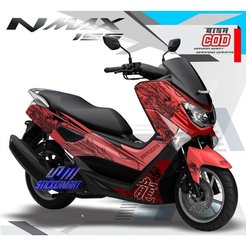 Jual STICKER DECAL YAMAHA NMAX MERAH NAGA | Shopee Indonesia