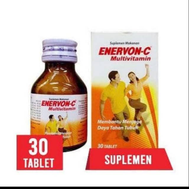Jual Enervon c multivitamin botol isi 30 tablet | Shopee Indonesia