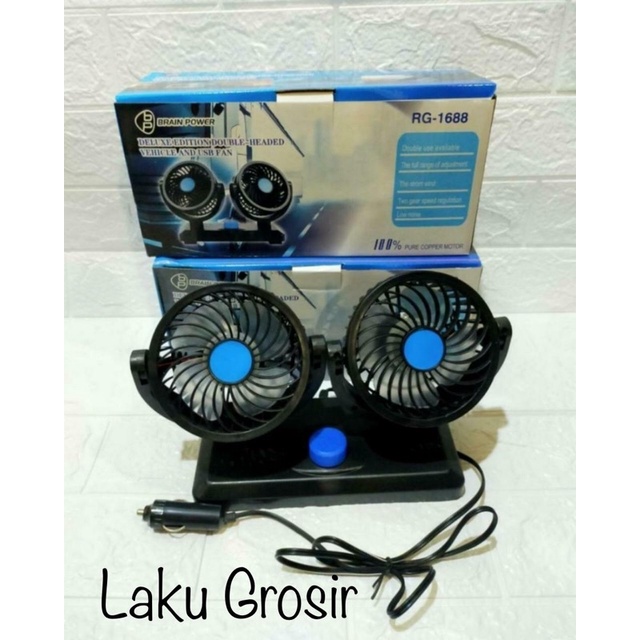 Jual Kipas angin mobil double fan RG 1688 | Shopee Indonesia