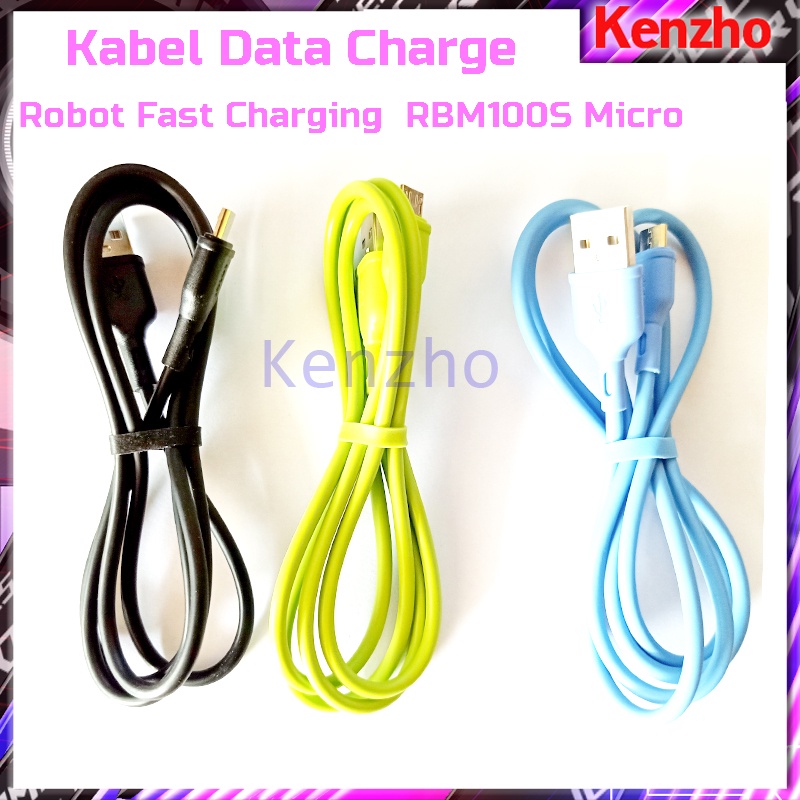 Jual Kabel Data Charge Robot Fast Charging RBM100S Micro | Shopee Indonesia