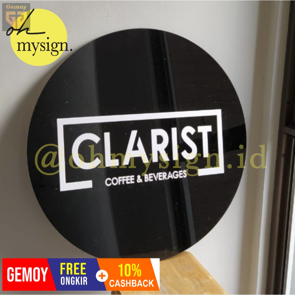Jual Sign Akrilik CUSTOM LOGO SIGNAGE ACRYLIC 80CM / BISA CUSTOM LOGO ...