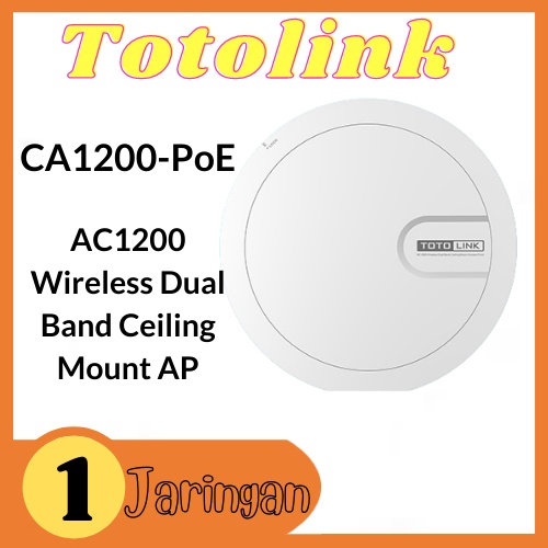 Jual Totolink CA1200-PoE AC1200 Wireless Dual Band Ceiling Mount AP ...