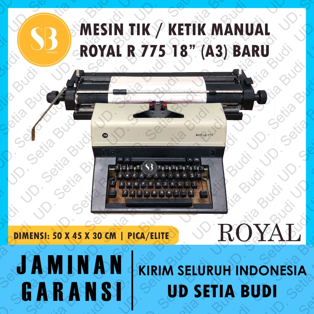 Jual Mesin Ketik Manual Royal R775 18 Inch Mesin Tik 18" R 775 Baru ...