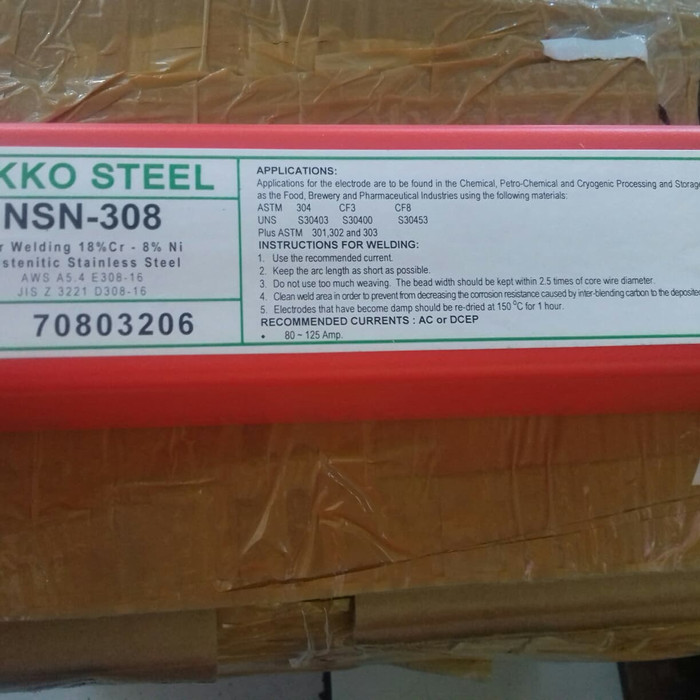 Jual Kawat las niko steel / eelding electrodes nsn-308 uk. 2,6 x 350mm /1kg | Shopee Indonesia