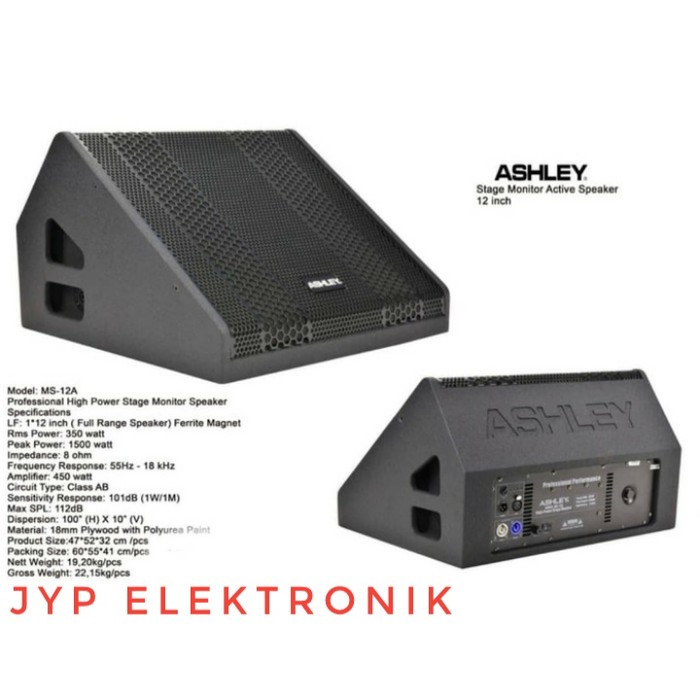 Jual Speaker Aktif Monitor Ashley Ms 12A / Ms12A / Ms-12A 12inch ...