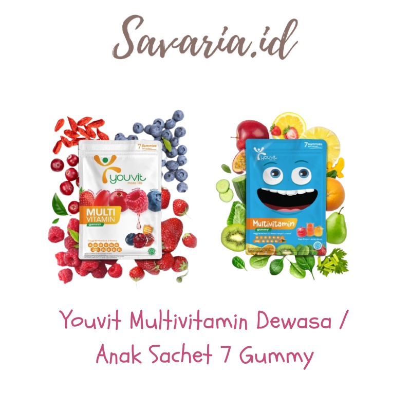 Jual Youvit Multivitamin Anak / Dewasa Sachet 7 Gummy | Shopee Indonesia