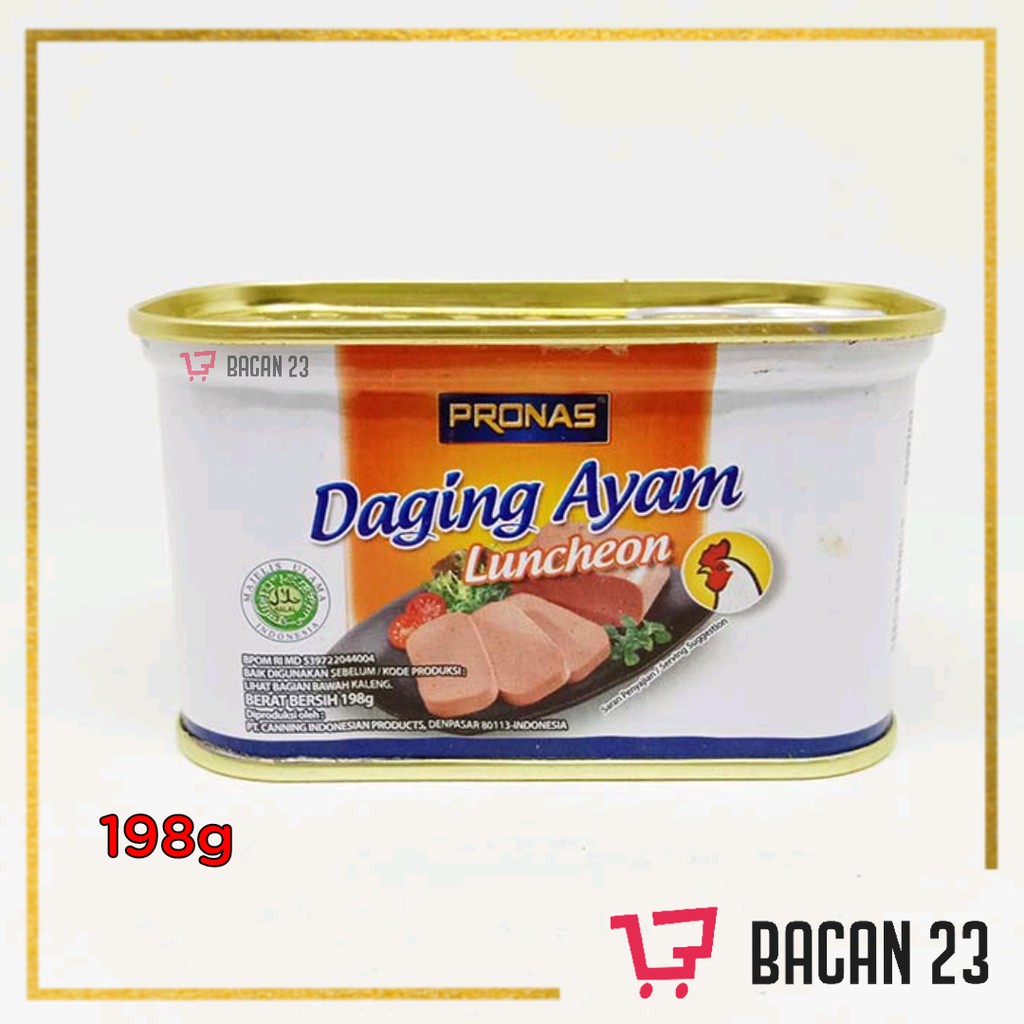 Jual Pronas Daging Ayam Luncheon (198gr) / Daging Kaleng Ayam | Shopee ...