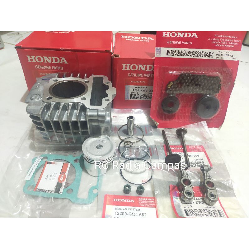 Jual Blok seher Komplit kWB+platuk+payung klep+rantai keteng, Revo absolut Blade lama 110cc ...