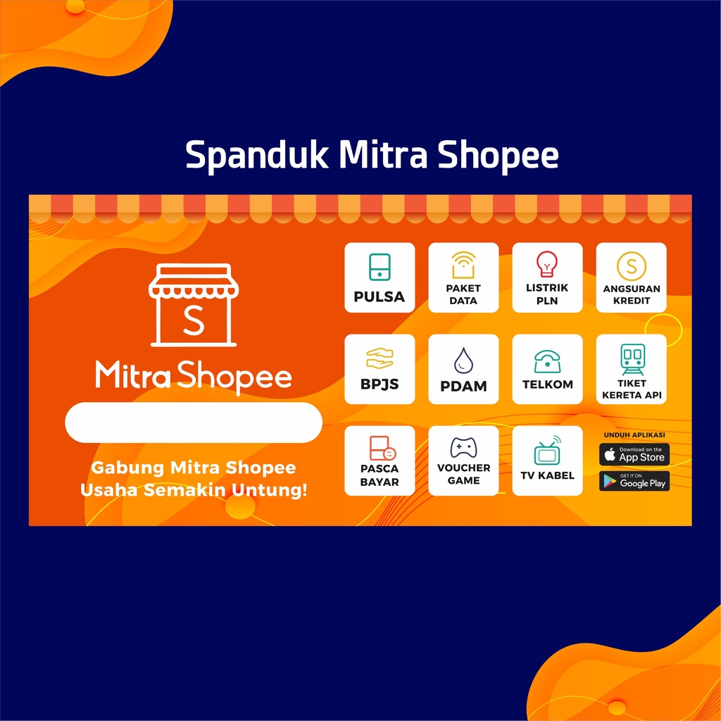 Jual SPANDUK BANNER MITRA SHOPEE | Shopee Indonesia