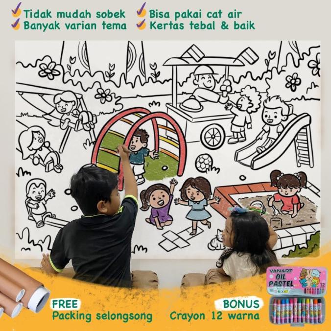 Jual Kertas Mewarnai Jumbo Giant Coloring Sheet Jumbo Coloring Sheet