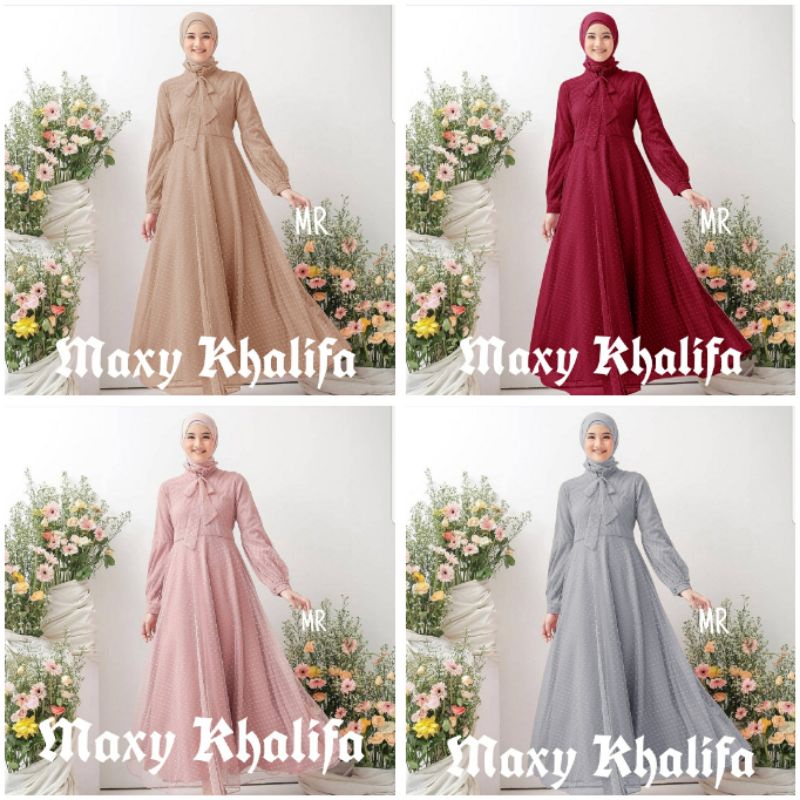 Jual PAKAIAN WANITA DRESS GAMIS MAXY TILE KHALIFA BUSUI TILE DOT BAJU ...