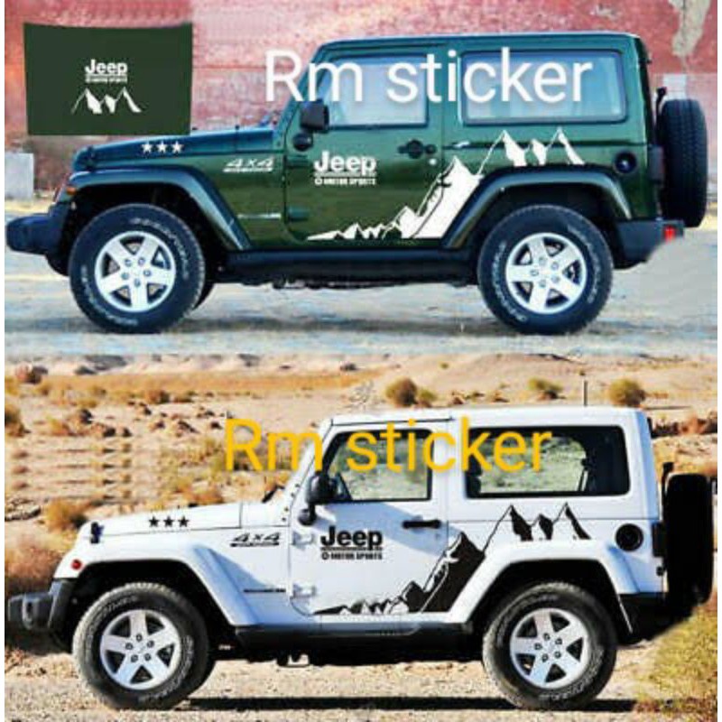 Jual cutting sticker mountain jeep katana jimni feroza dll... | Shopee ...