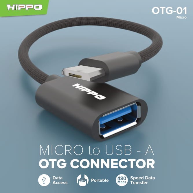 Jual HIPPO OTG - 01 Micro USB Kabel OTG Micro to USB 16cm | Shopee ...