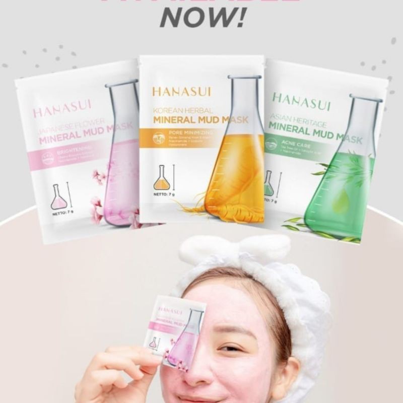 Jual SACHET - HANASUI MINERAL MUD MASK - Japanese Flower | Asian ...