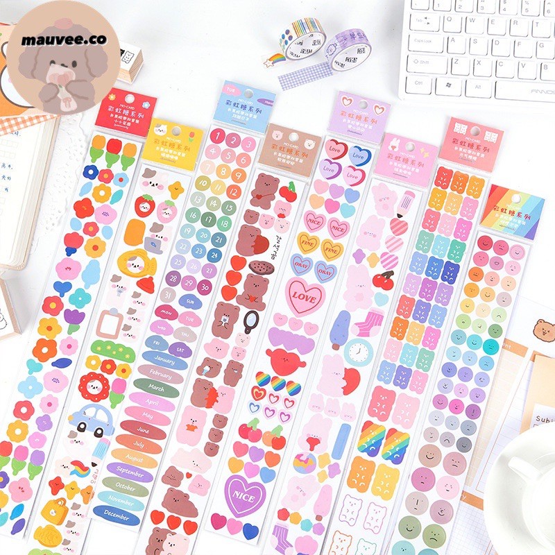 Jual Stickers Scrapbook Cute Journaling Scrapbooking Korean Style ...
