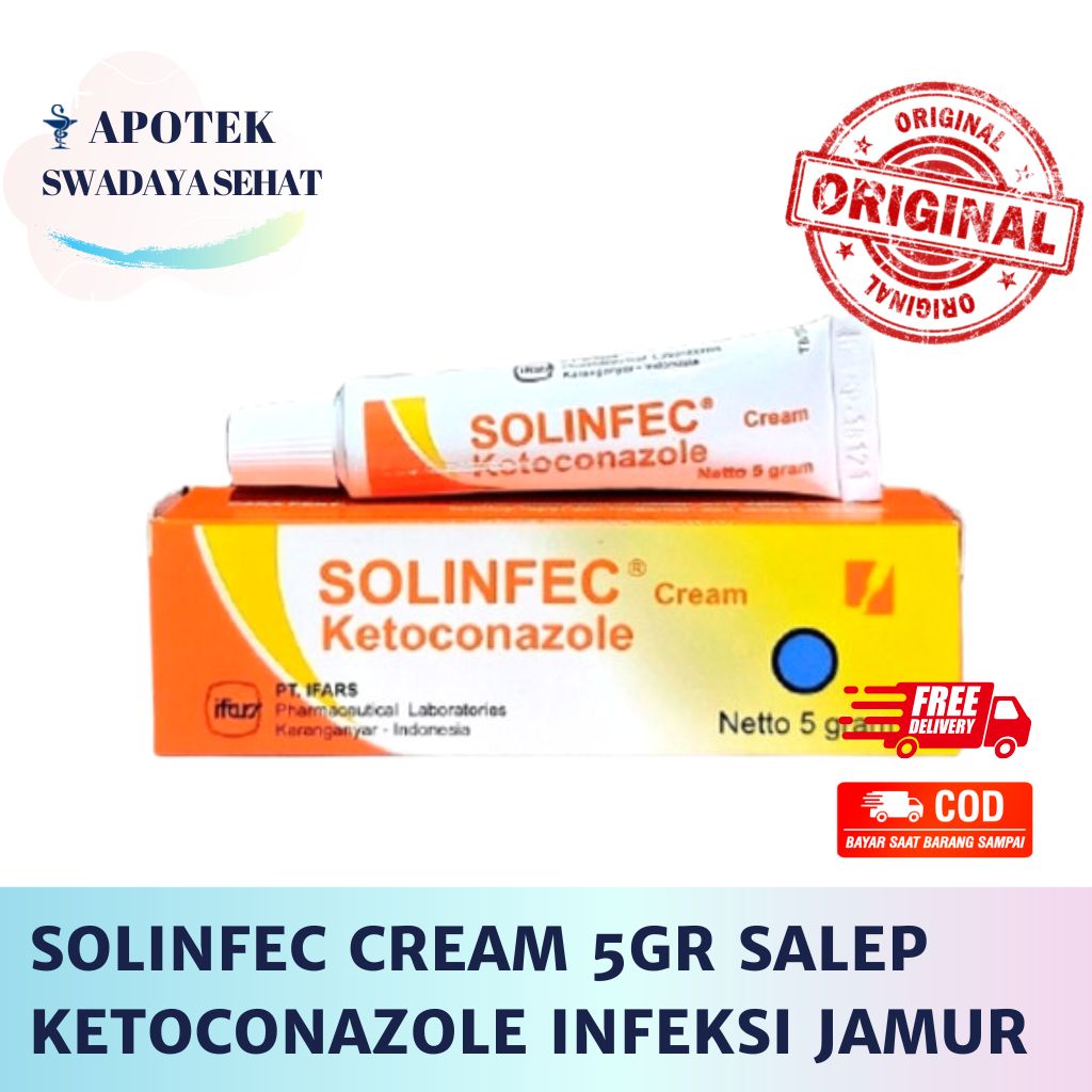 Jual SOLINFEC CREAM 5GR - Salep Infeksi Jamur Ketoconazole Ketokonazol ...
