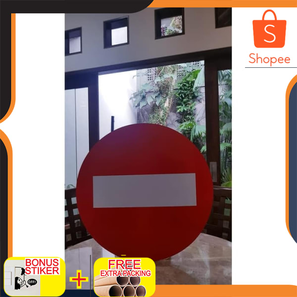 Jual RAMBU DILARANG MASUK Forboden Lingkaran ACP / Aluminium 60 cm ...