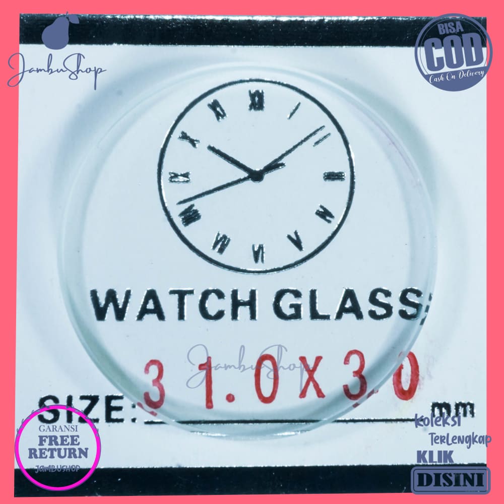 Jual Kaca Jam Kaca Bahan Watch Glass PNC-315 Murah 3,15 cm | Shopee ...