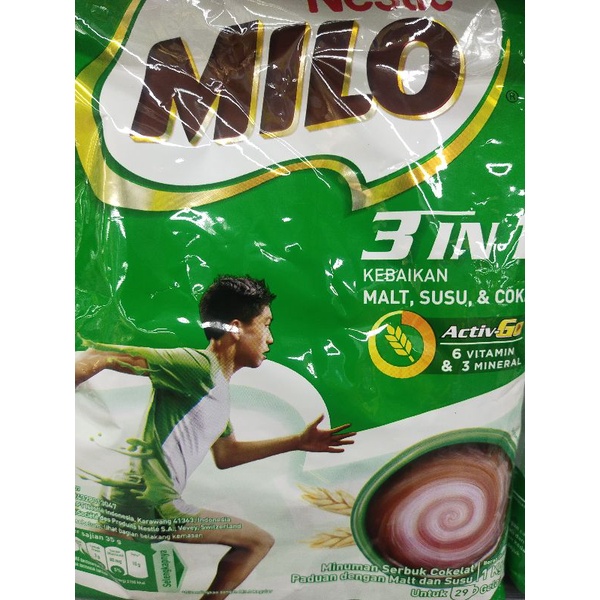 Jual MILO 3 IN 1 ACTIV GO 1kg 990gr 800gr 790gr | Shopee Indonesia