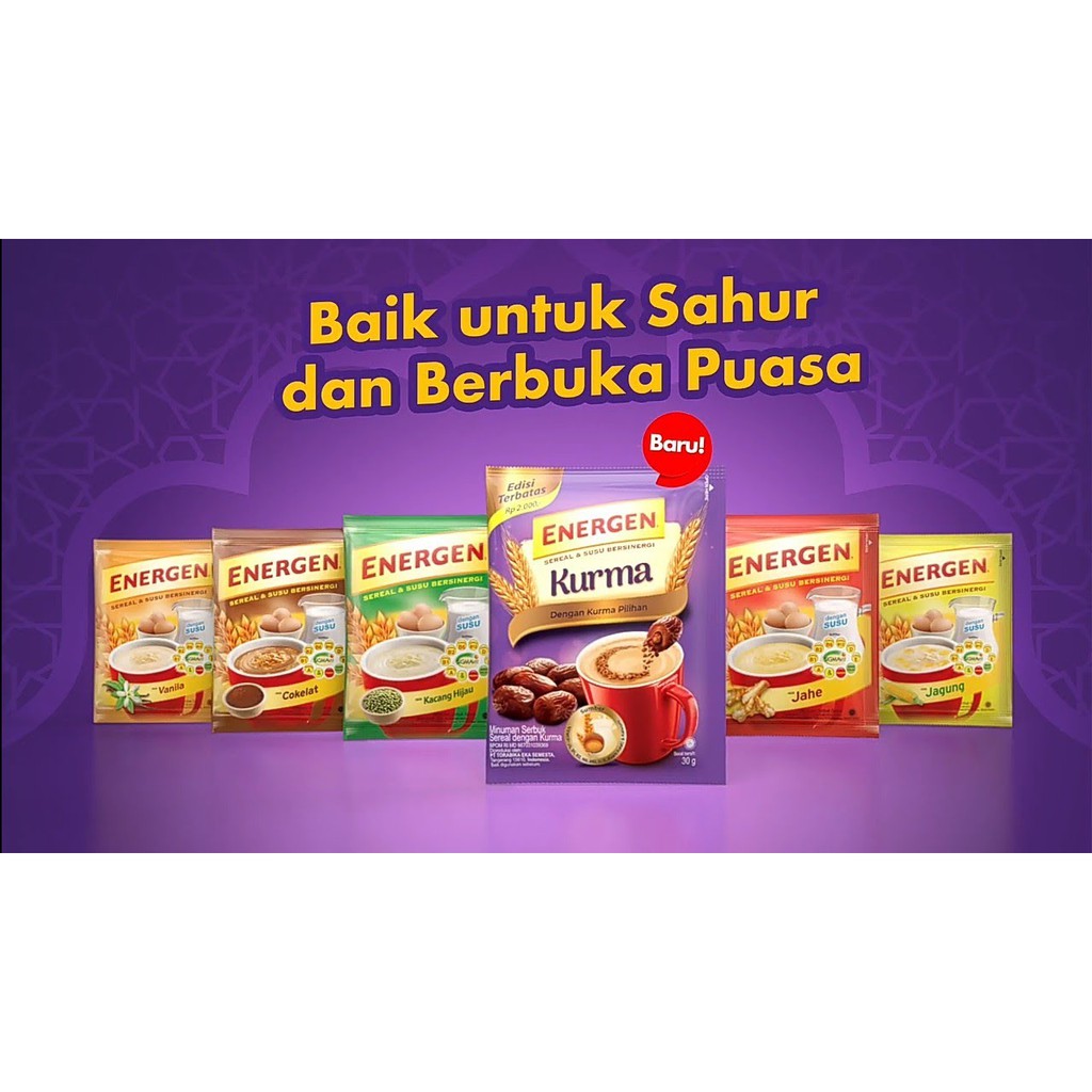 Jual ENERGEN All Varian Ada Coklat, Vanila, Kurma, Jahe, Kacang Hijau ...