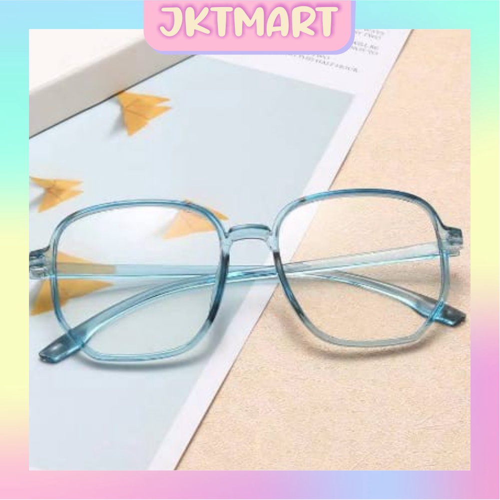 Jual ⭐ JKTMART ⭐ Kacamata Anti Radiasi Model Polygon Frame Kecil Wanita ...