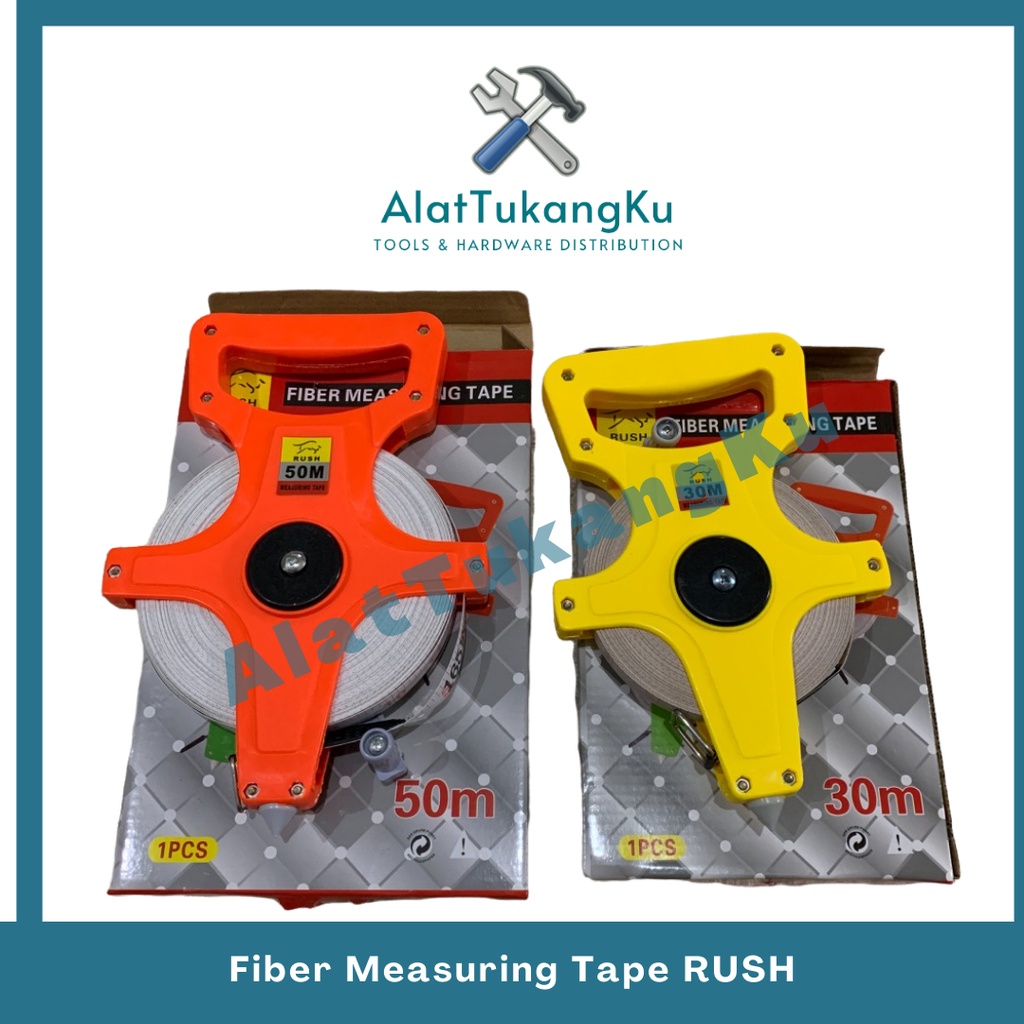 Jual Meter Rol Fiber Rush 30 M 50 M 100 M / Meteran Rol Tancap 30 M 50 M 100M / FIBER MEASURING ...