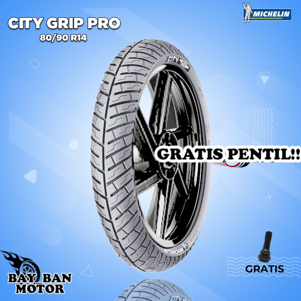 Jual Ban Motor Matic // MICHELIN CITY GRIP PRO 80/90 Ring 14 Tubeless ...