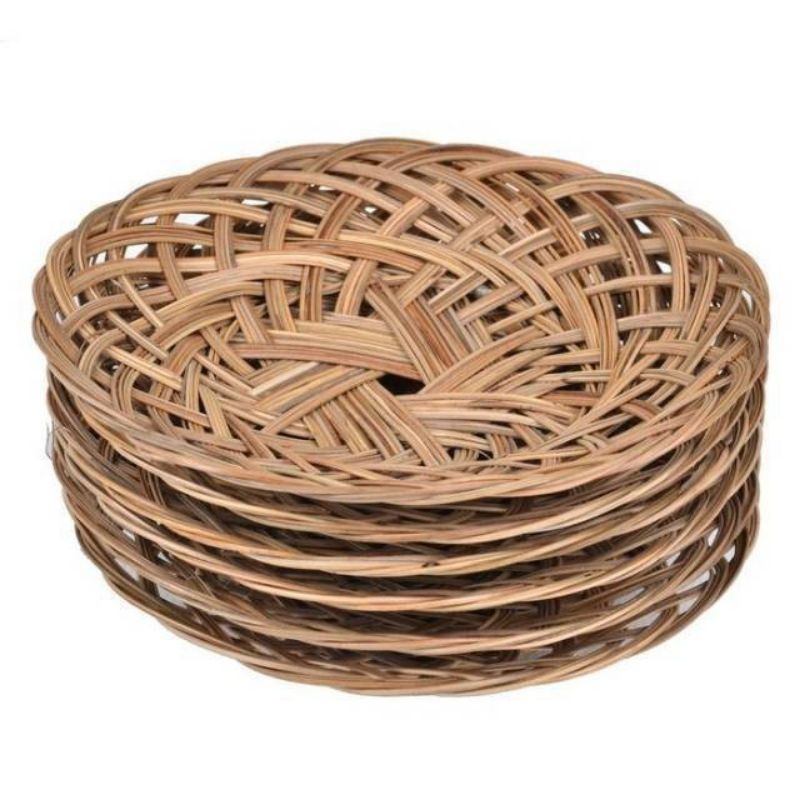 Jual Piring Rotan Anyam Piring Lidi Anyaman Asli Bambu Lidi Murah ...