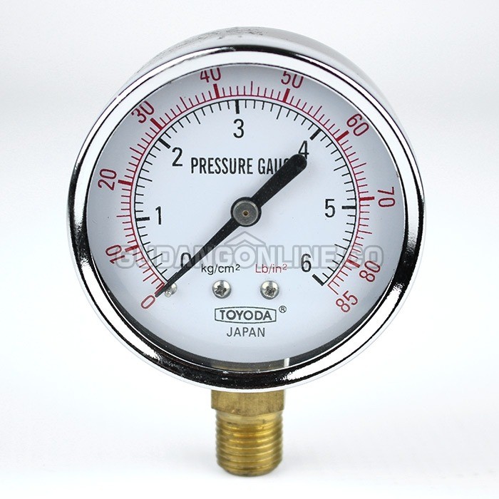 Jual TOYODA Japan Pressure Gauge Alat Ukur Tekanan Angin Manometer 2.5 ...