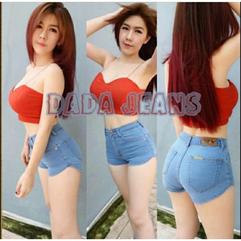 Jual Hotpants Import Bangkok / Celana Pendek Wanita Highwaist Jeans Simpel Sexy Model Terbaru ...
