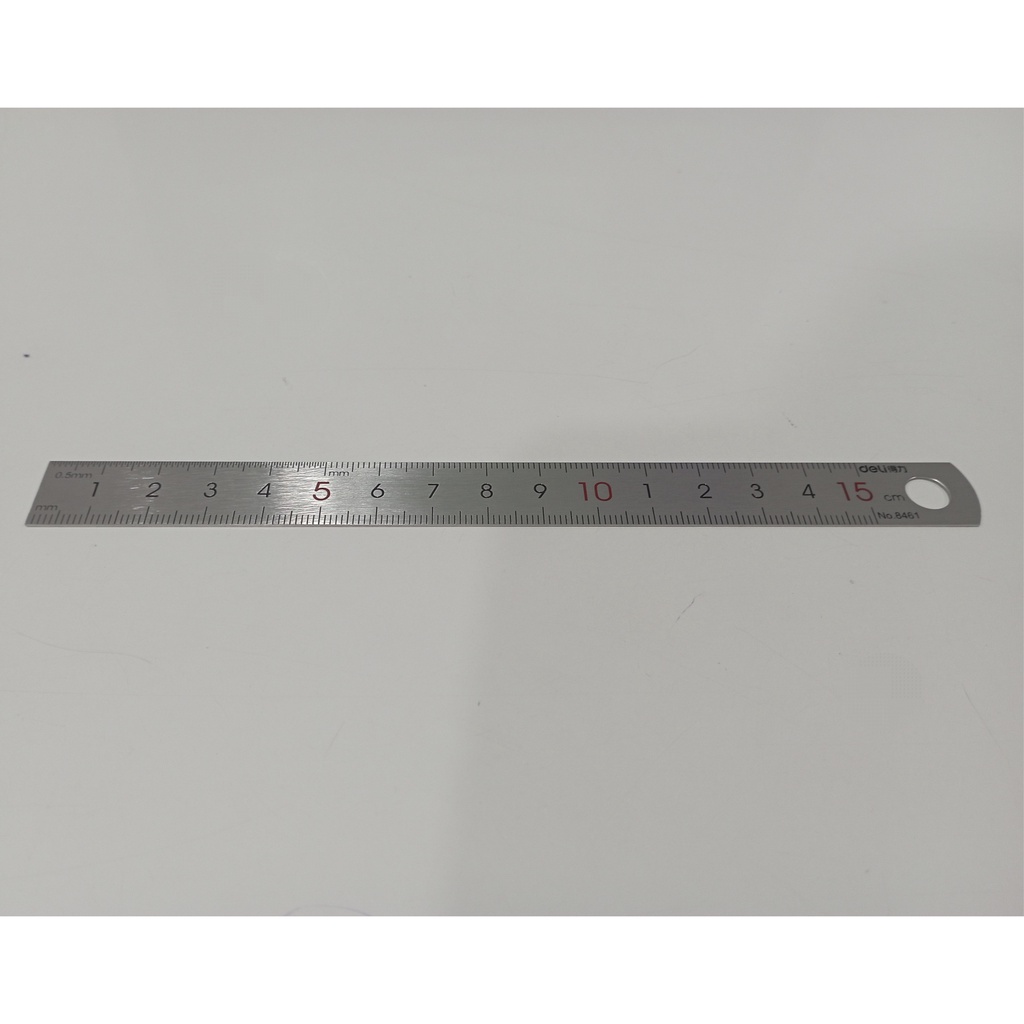 Jual Penggaris Besi 15 cm Stainless Steel Deli No. 8461 | Shopee Indonesia