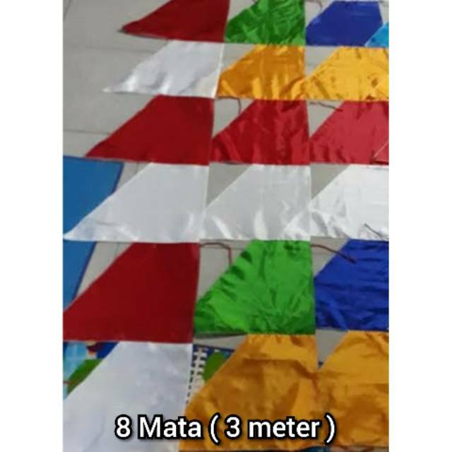 Jual 20 biji 8 mata - bendera umbul-umbul - bendera merah putih - bendera agustusan - bendera ...