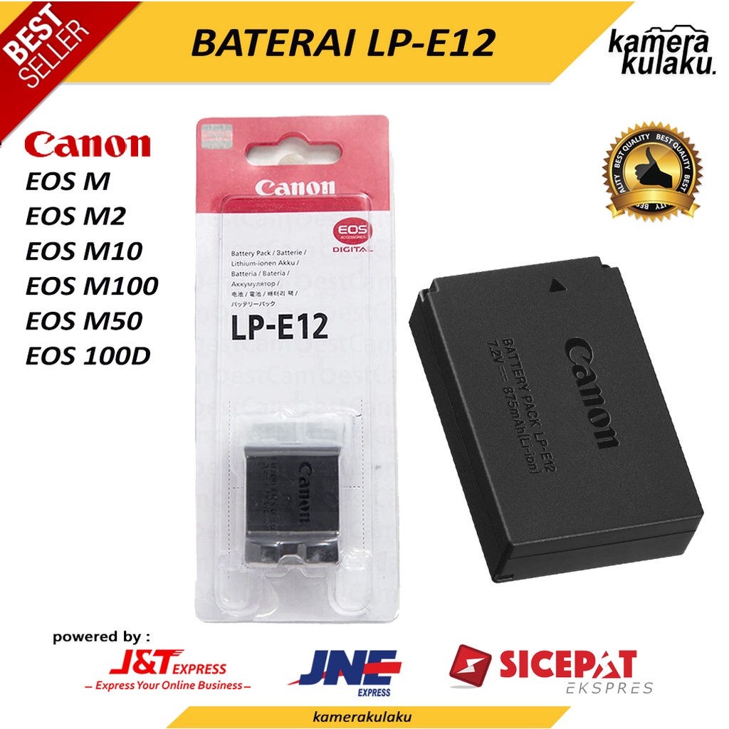 Jual Baterai Canon EOS M50 SL1 M10 M2 M100 M200 100D Batre Battery Batrei Baterai LP E12 ...