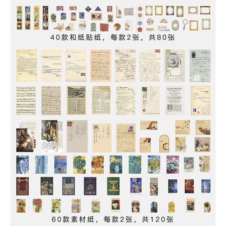 Jual Kertas Deco Paper Kertas Sticker Vintage Aesthetic Retro Clip ...