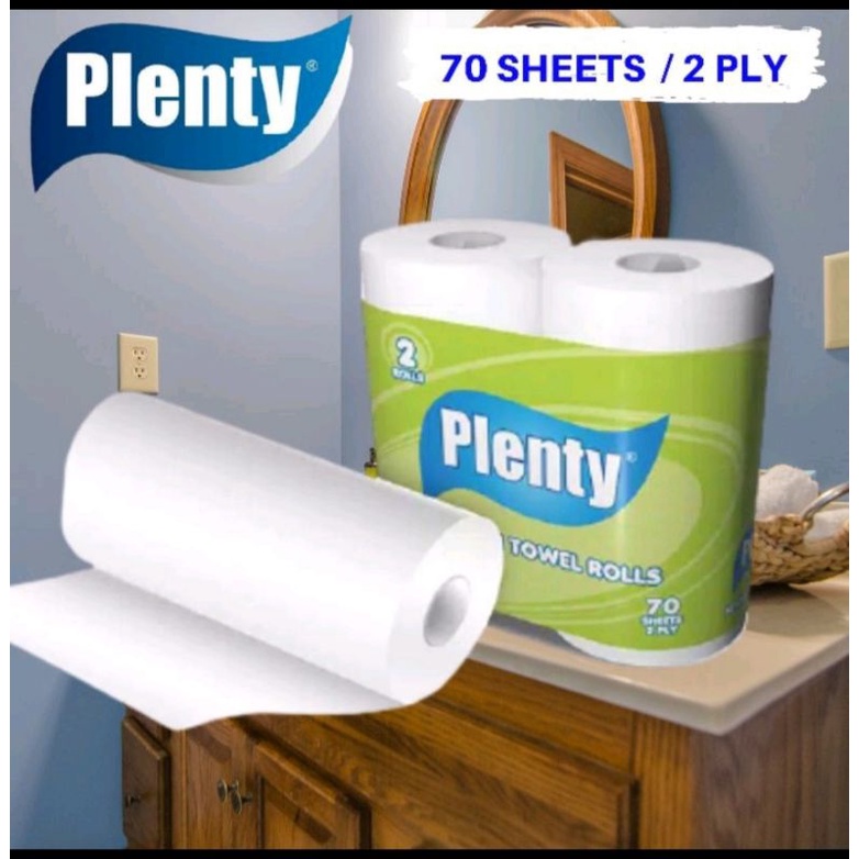 Jual Plenty Kitchen Towel Tissue 6 pack 12 Rolls [2 Ply 70 Sheets ...