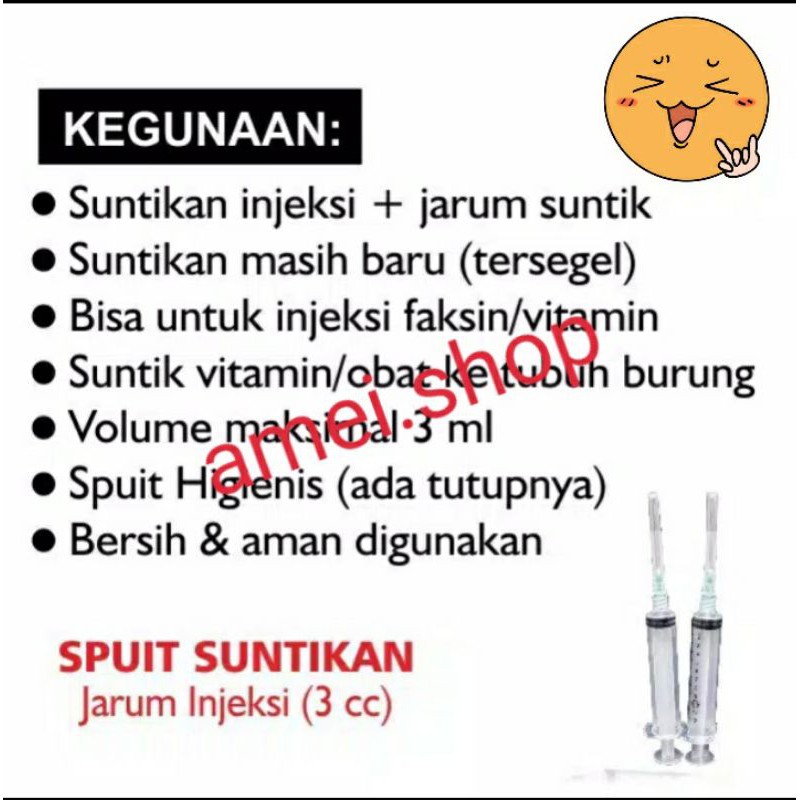 Jual SUNTIKAN SPUIT SPET ONE MED 3 ML UNTUK INJEKSI VITAMIN OBAT KE ...