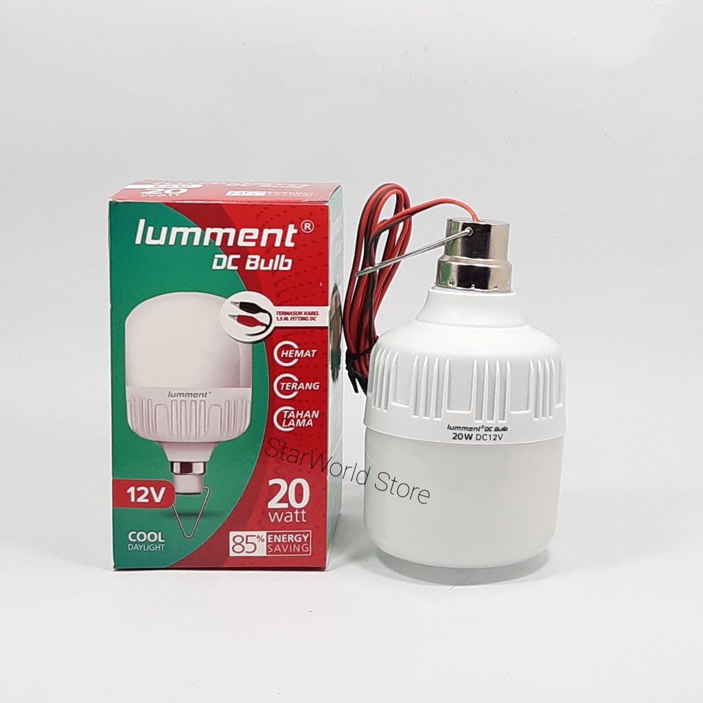 Jual LUMMENT Lampu Aki LED Bulb DC 10W 15W 20W - Cahaya Putih | Shopee ...