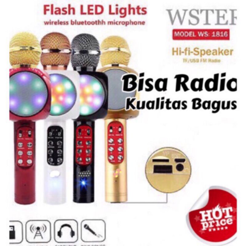 Jual MIC WS 1816, MIC KTV, MIC kekinian,MIC Bluetooth | Shopee Indonesia