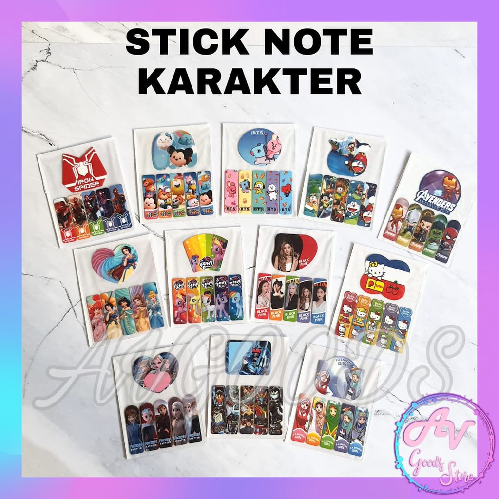 Jual stick notes hologram isi 60pcs / pembatas buku plastik / STICKY ...