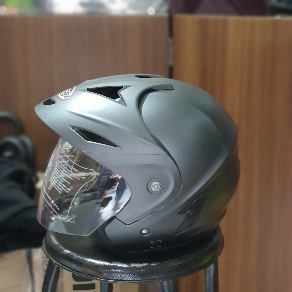 Jual Helm Dewasa Ukuran Besar XL XXL Warna Abu Tua Murah meriah (untuk ...