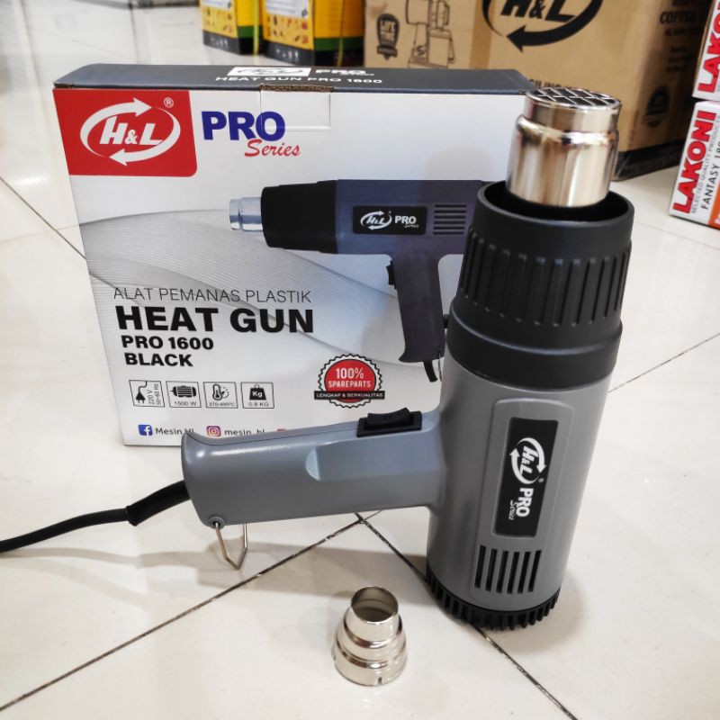 Jual HOT GUN H&L PRO BLACK SERIES HEAT GUN HL HEAVY DUTY | Shopee Indonesia