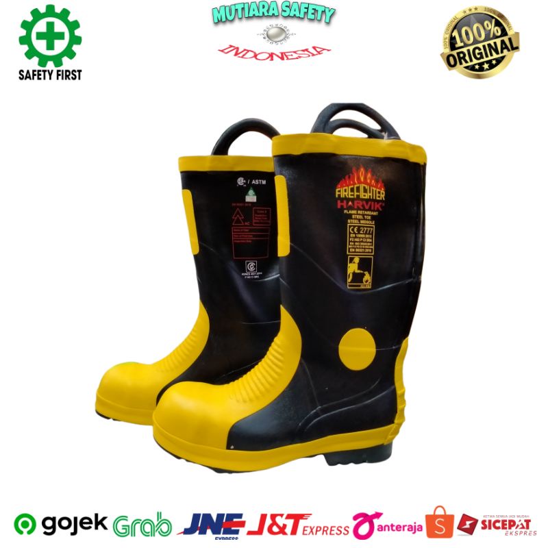 Jual sepatu HARVIK original fire fighter SHOES pemadam sepatu pemadam ...