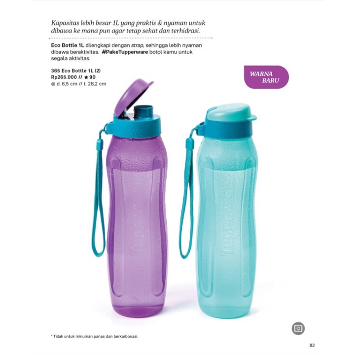 Jual Botol minum tupperware 1 Liter | Shopee Indonesia