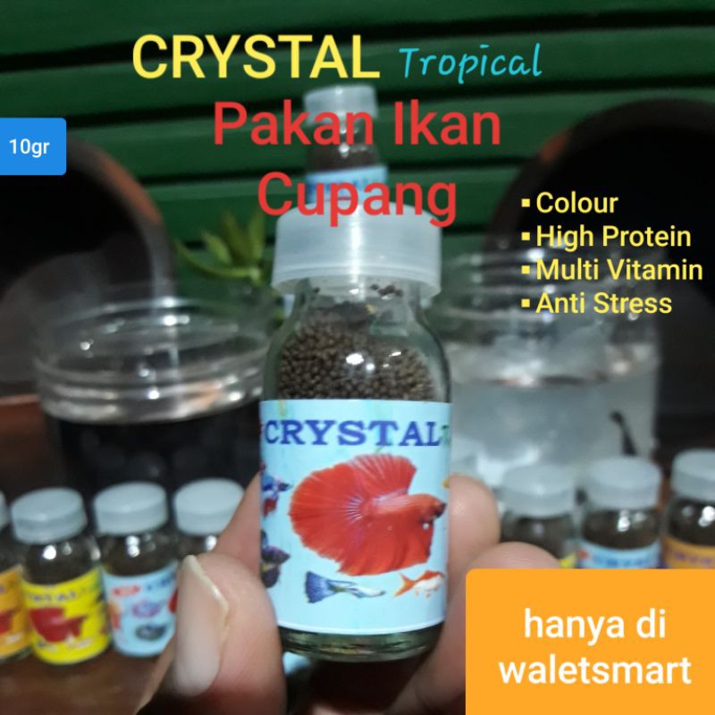 Jual Pelet Crystal Pakan Ikan Cupang Guppy dan Tropical Fish | Shopee ...