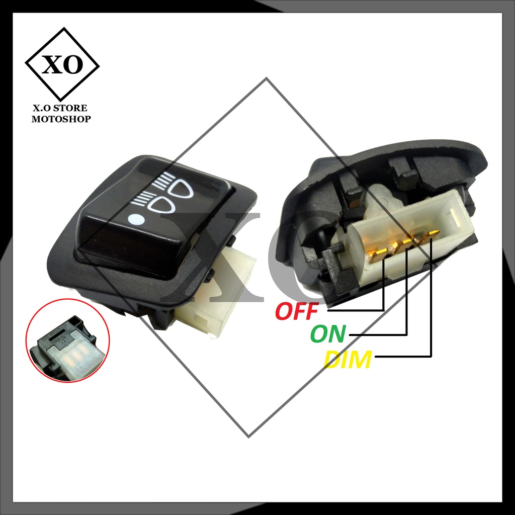 Jual Saklar Motor Dim 3 in 1 Hight Low Off / Saklar Dim saklar on off 3 ...