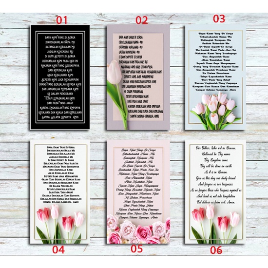 Jual Hiasan Dinding Rohani Doa Bapa kami ukuran 15x30 | Shopee Indonesia