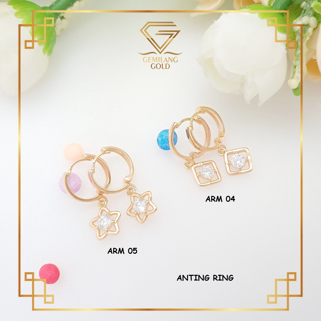 Jual ANTING EMAS ASLI WANITA BERBAGAI MACAM MOTIF SIMPLE DAN UNIK ...