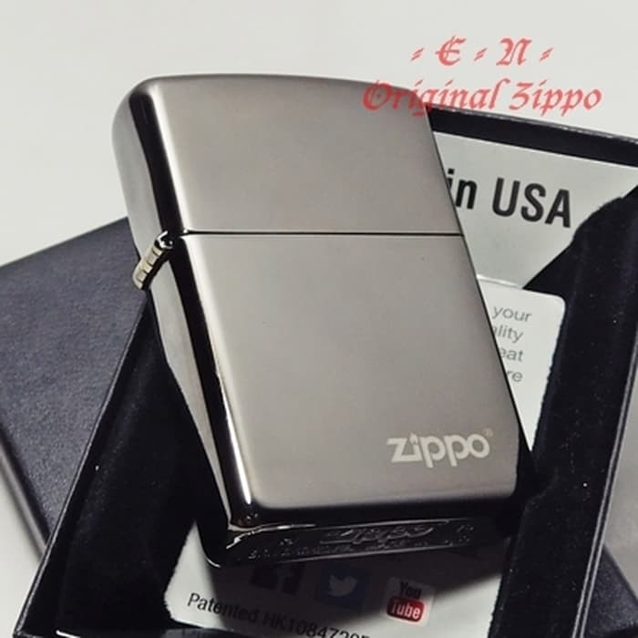 Jual Zippo Classic Black Ice Logo 150ZL Original Lighter Korek Api USA | Shopee Indonesia
