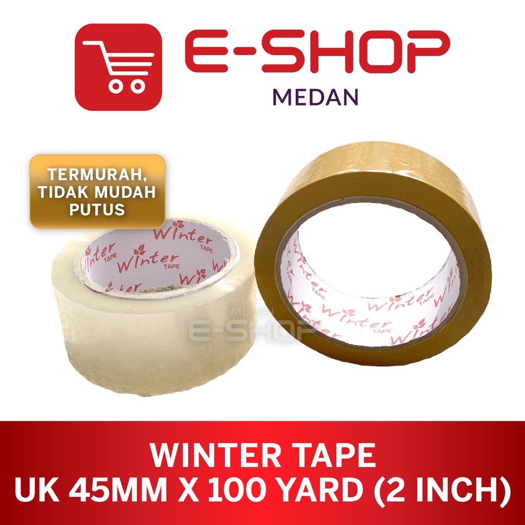 Jual Lakban 2 INCH 45mm x 100 Yard Coklat / Bening Isolasi selotip selasiban MH Cokelat Setara ...
