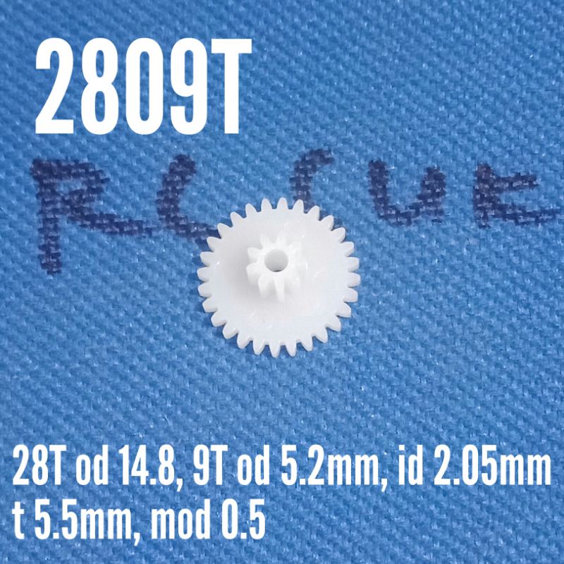 Jual Gear RC Ganda Rasio Transfer 28T 2808T 2809T 2810T 2812T 2814T ...